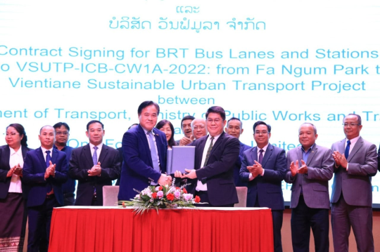 Construction of Vientiane’s (BRT) system signed