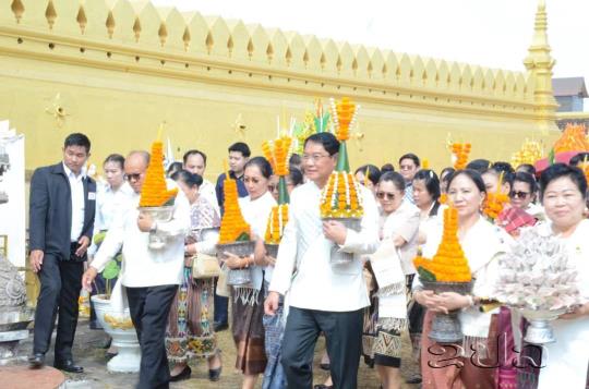 Wax Castle Parade Highlights That Luang Festival