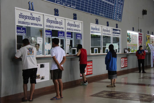 Southern Bus Terminal Fully Prepared for Lao New Year 2025 Travel Rush