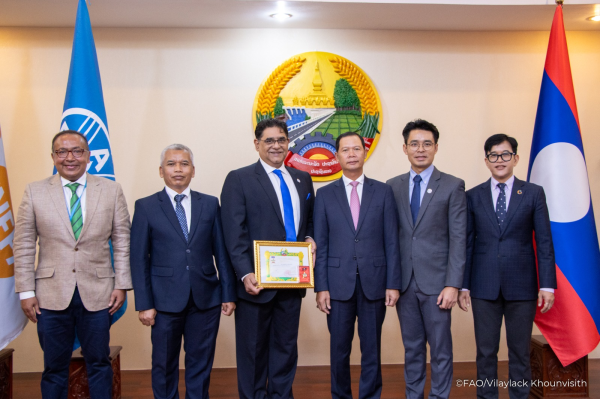 FAO Representative awarded Highest Honour by Lao PDR